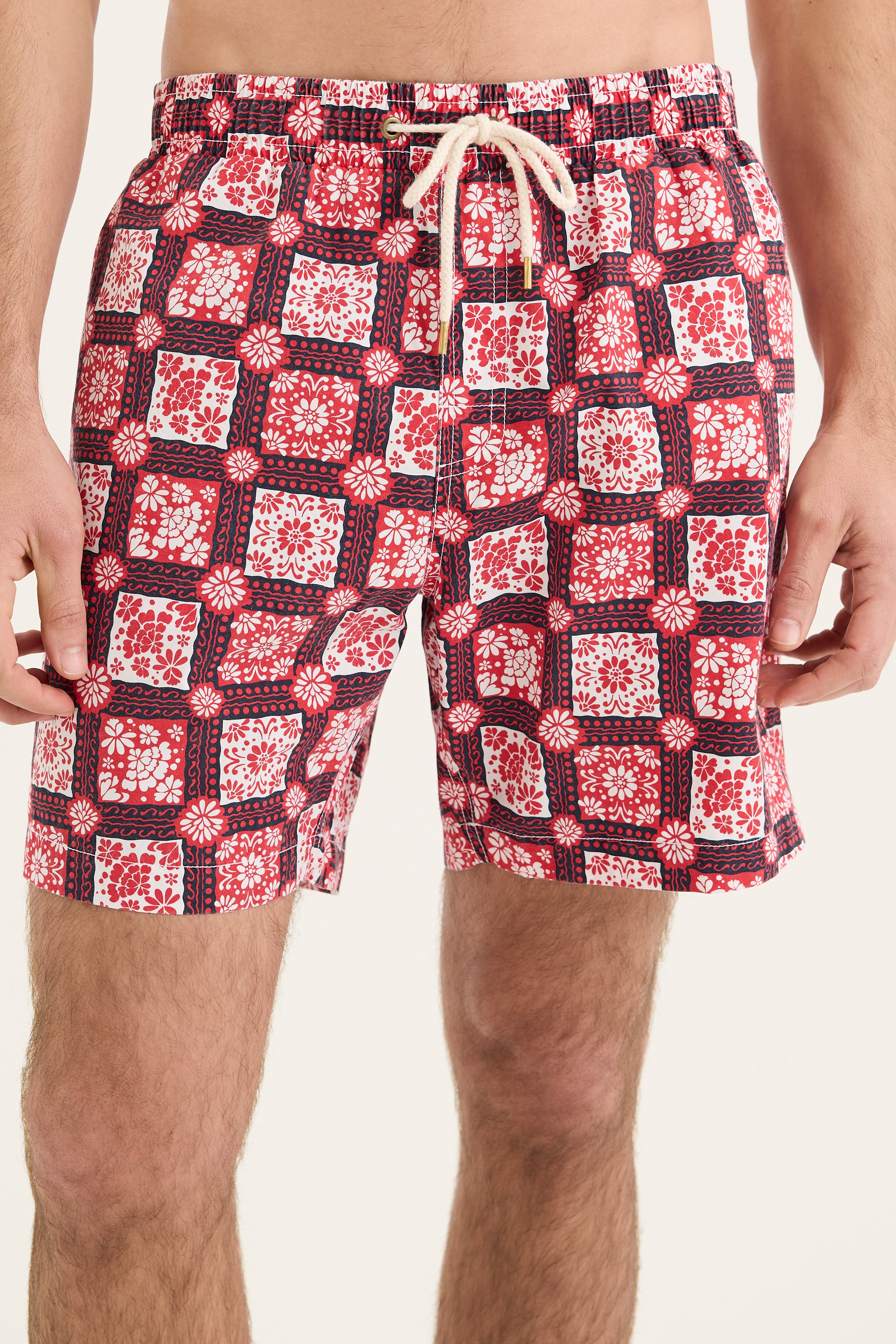 Mens Cliff Bather Shorts in Red | Yarra Trail – Yarra Trail Australia
