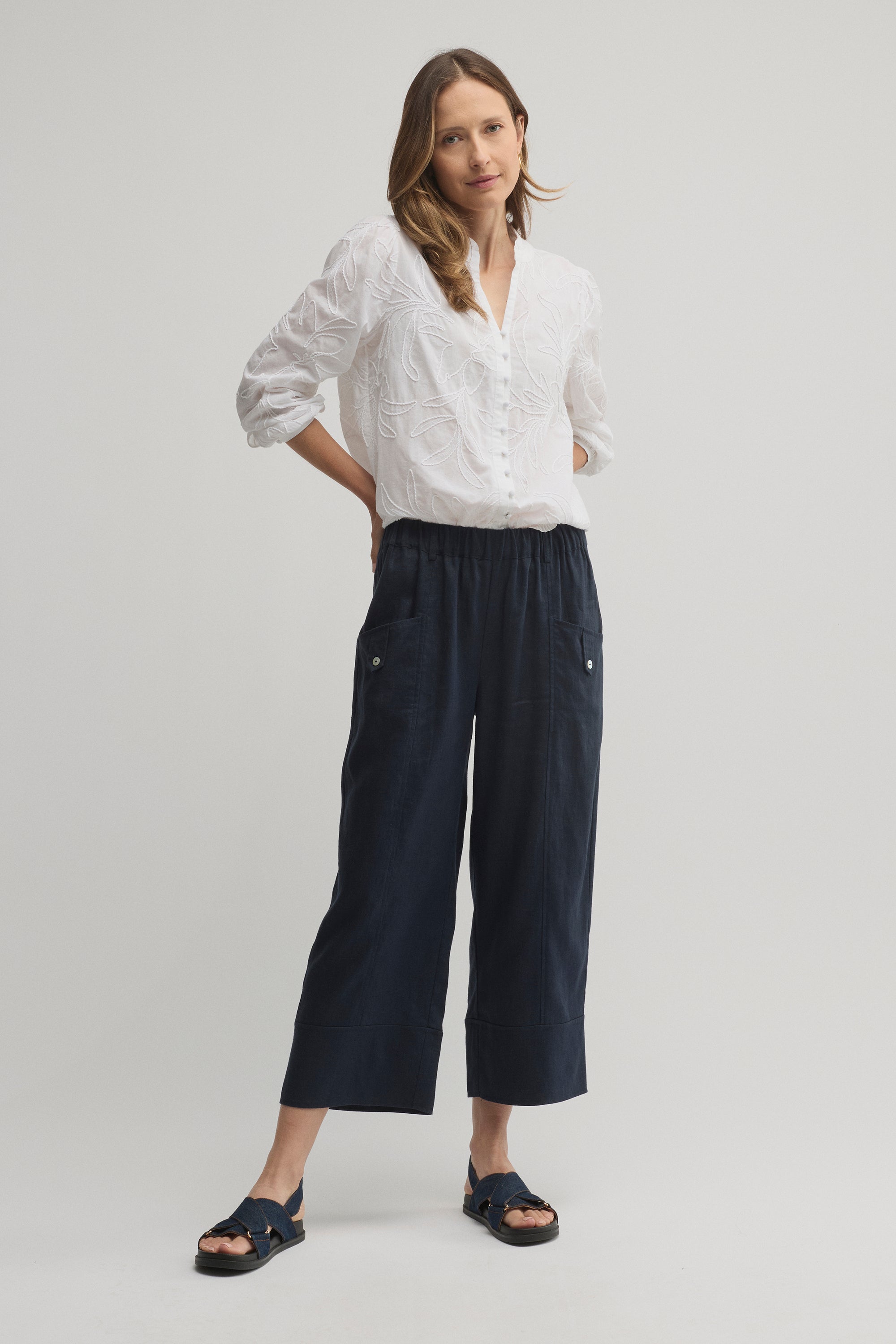 Womens Tirari Tab Pant in Navy | Yarra Trail – Yarra Trail Australia